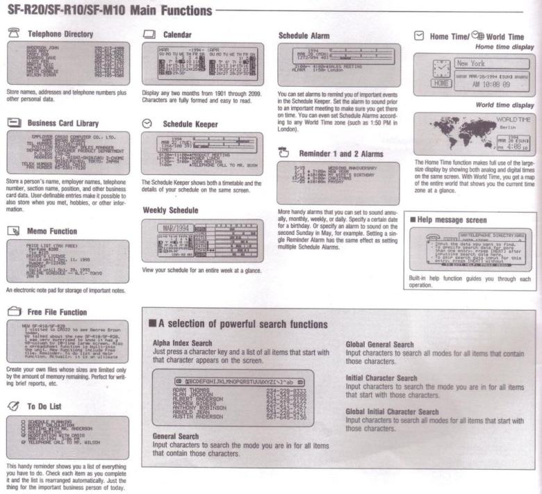 Casio - SF-R10 - - Agenda électronique - Casio SFR10 - Casio.ledudu.com ...
