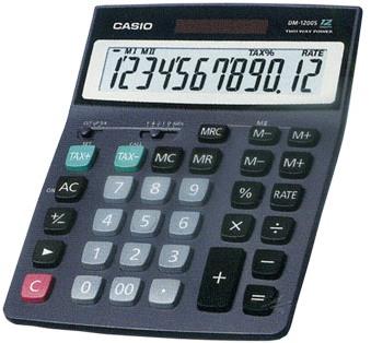 Casio - DM-1200S - - Calculatrice LCD - Casio DM1200S - Casio.ledudu ...