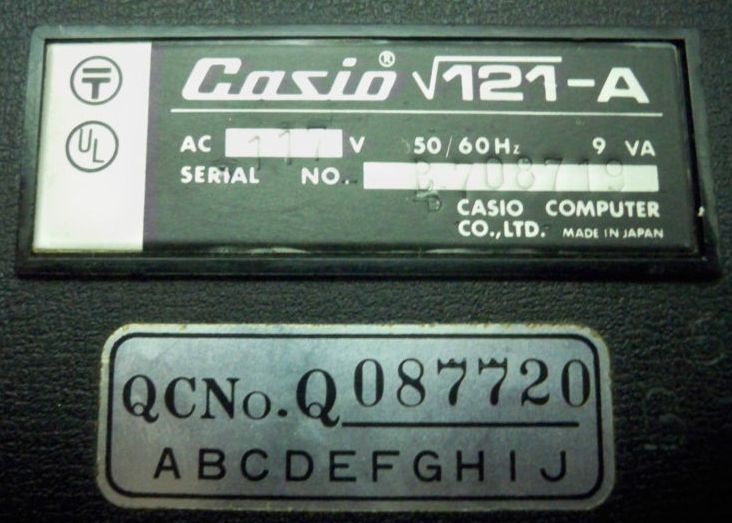 Casio - V121-A - - Calculatrice Vintage - Casio V121A - Casio.ledudu ...