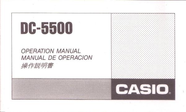 Casio - DC-5500 - - Agenda électronique - Casio DC5500 - Casio.ledudu ...