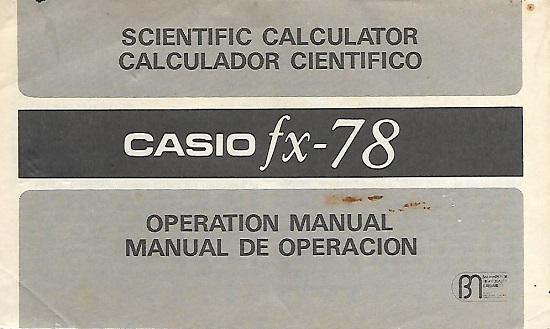 Casio - fx-78 - - Calculatrice Scientifique - Casio fx78 - Casio.ledudu ...