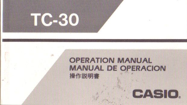Casio - TC-30 - - Calculatrice LCD - Casio TC30 - Casio.ledudu.com ...