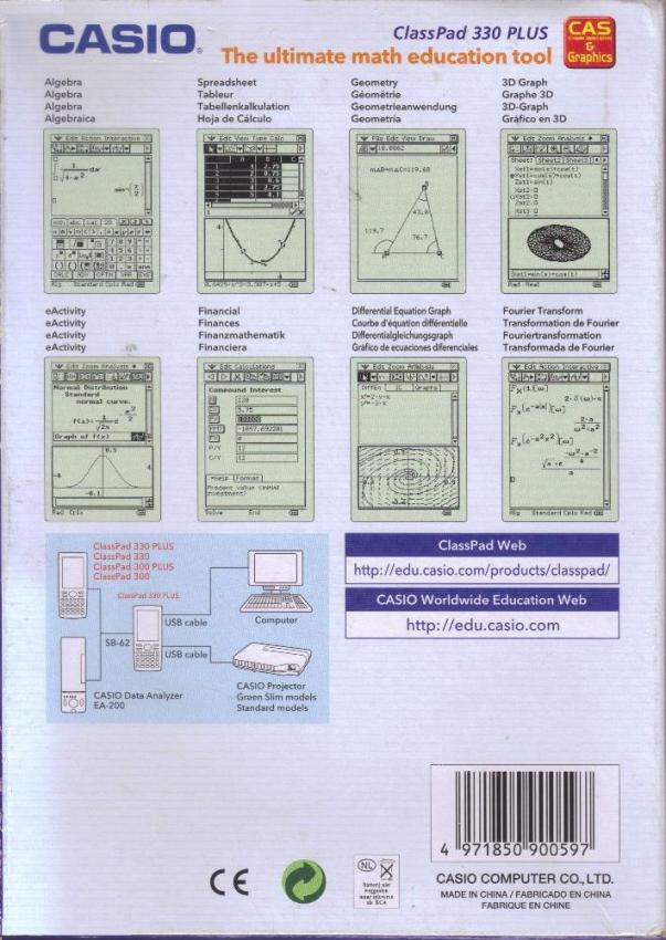 Casio - ClassPad 330 PLUS - - Calculatrice Graphique - Casio ClassPad ...