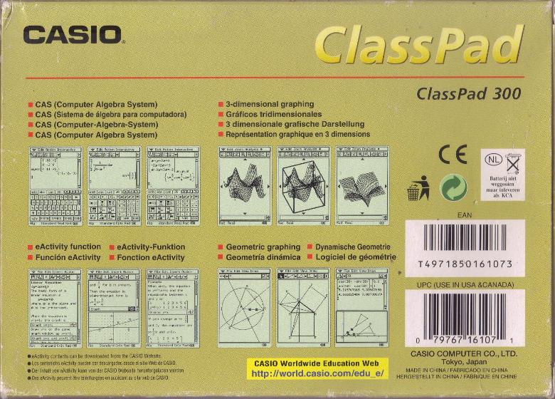 Casio - ClassPad-300 - - Calculatrice Graphique - Casio ClassPad300 ...