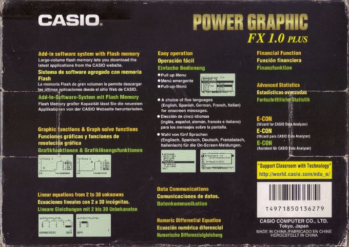 Casio - FX-1.0 PLUS - - Calculatrice Graphique - Casio FX1.0 PLUS - Casio.ledudu.com ...