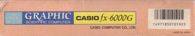 Casio - fx-6000G - - Calculatrice Graphique - Casio fx6000G - Casio ...
