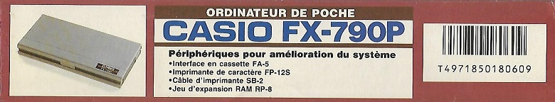 Casio - FX-790p - - Ordinateur de poche - Casio FX790p - Casio.ledudu ...