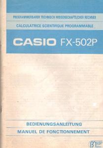 Casio - Fx-502p - - Ordinateur de poche - Casio Fx502p - Casio.ledudu.com - bibliothèque des ...