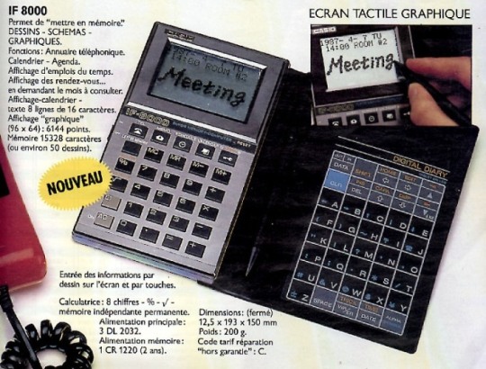Casio - IF-8000 - - Agenda électronique - Casio IF8000 - Casio.ledudu ...