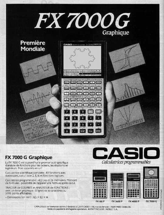 Casio - fx-7000G - - Calculatrice Graphique - Casio fx7000G - Casio ...